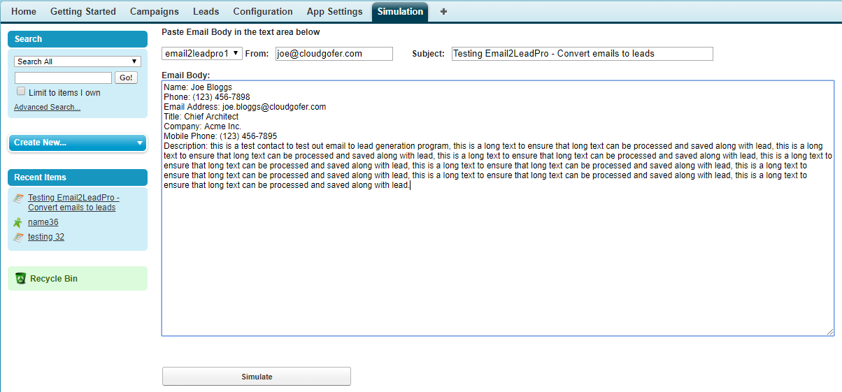 Email2Lead Pro Admin Guide - CloudGofer
