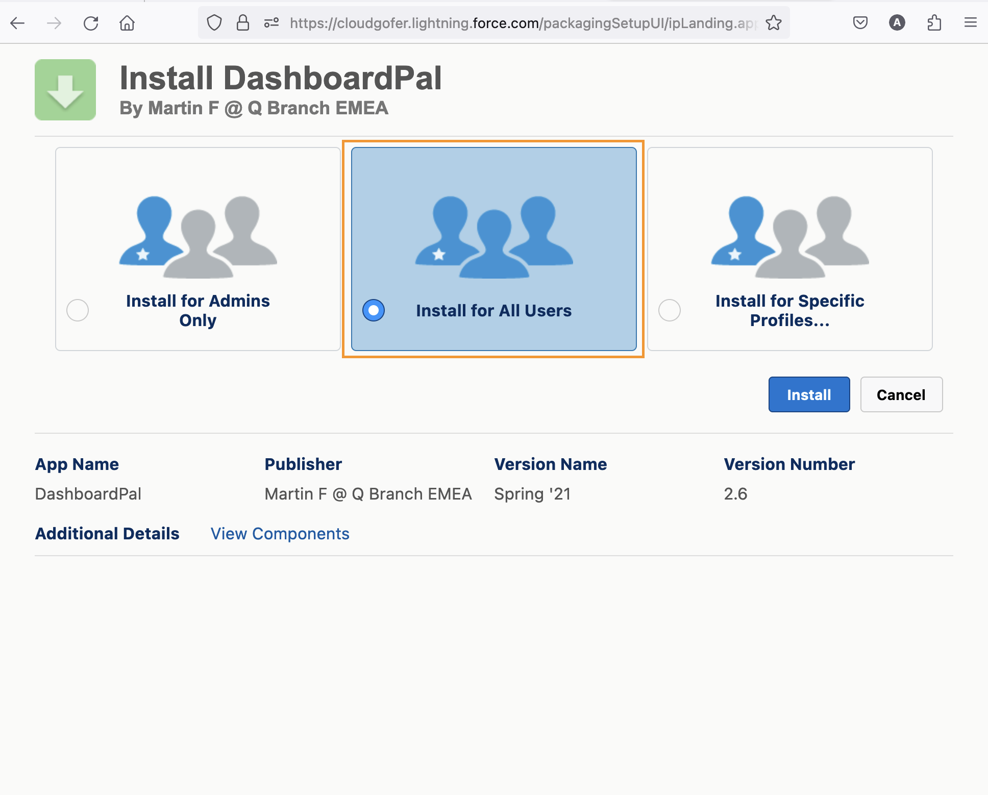 AppExchange App: DashboardPal - CloudGofer